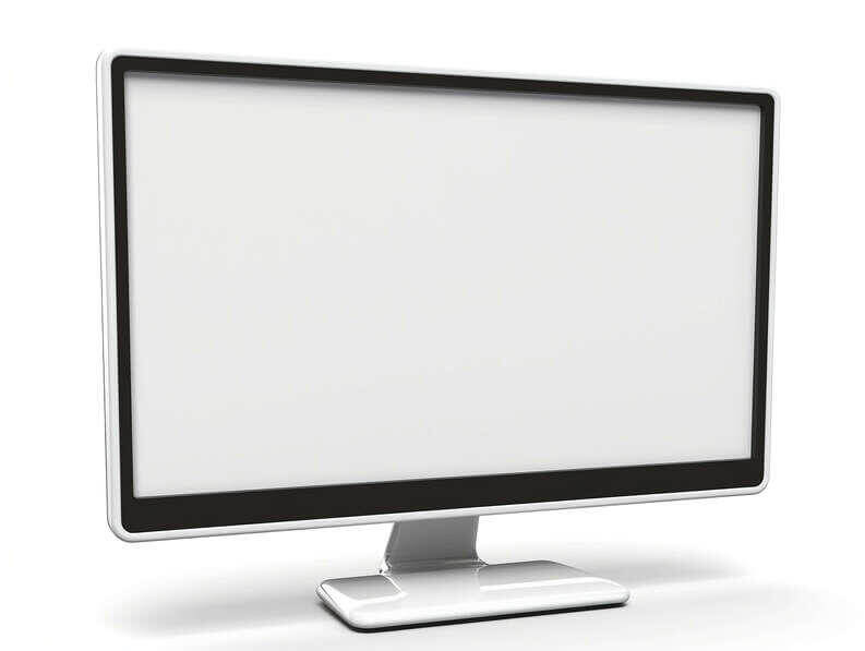 Download Flat-Screen Monitor with Empty Screen Mockups Online ...