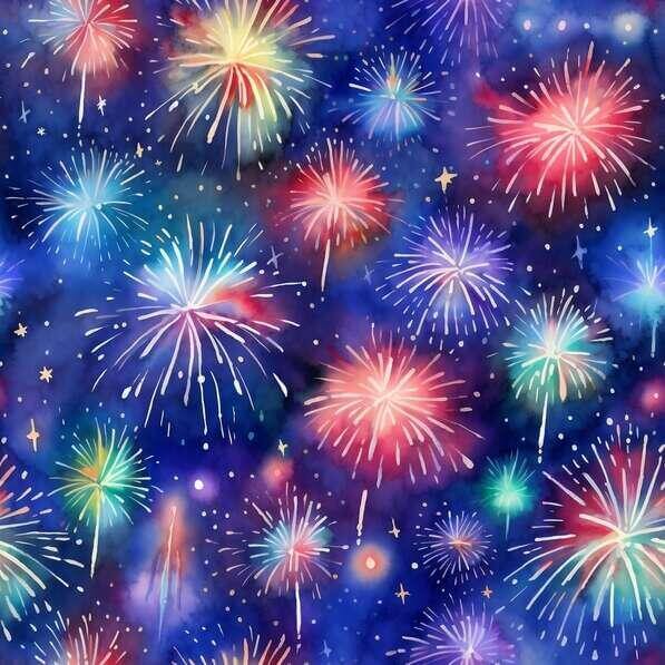 Download Colorful Fireworks Seamless Pattern for Celebrations Patterns ...