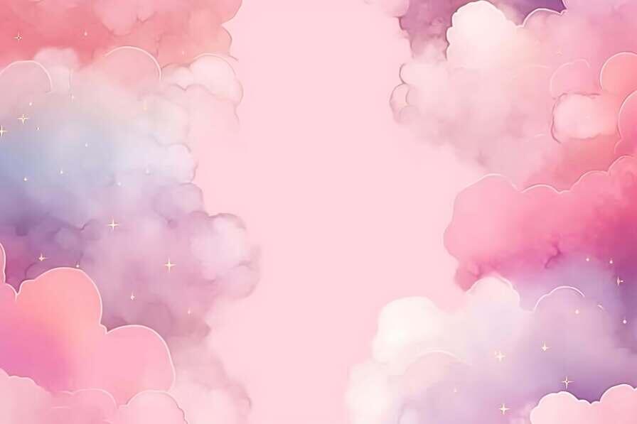 Baixe Fundo Abstrato Vibrante Rosa, Roxo e Azul com Nuvens e Estrelas ...