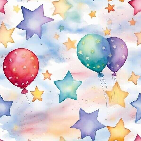Download Colorful Balloons and Stars Seamless Pattern Patterns Online ...