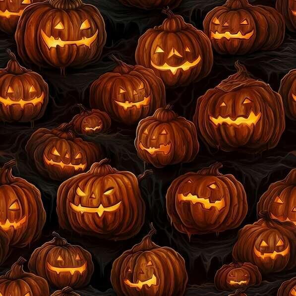 Download Seamless Pumpkin Pattern for Halloween and Holiday Decor ...