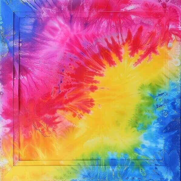 Download Colorful Tie-Dye Painting in Acrylic Frame Backgrounds Online ...