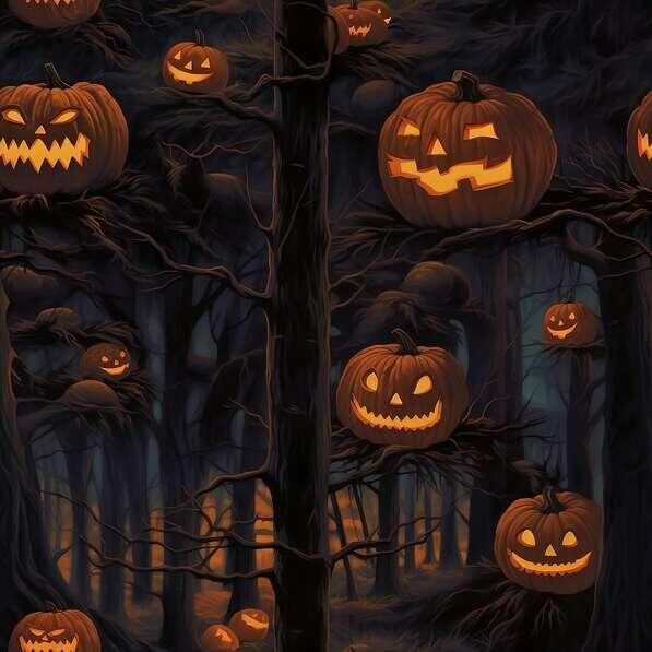 Download Creepy Pumpkin Forest for Halloween Celebrations Patterns ...