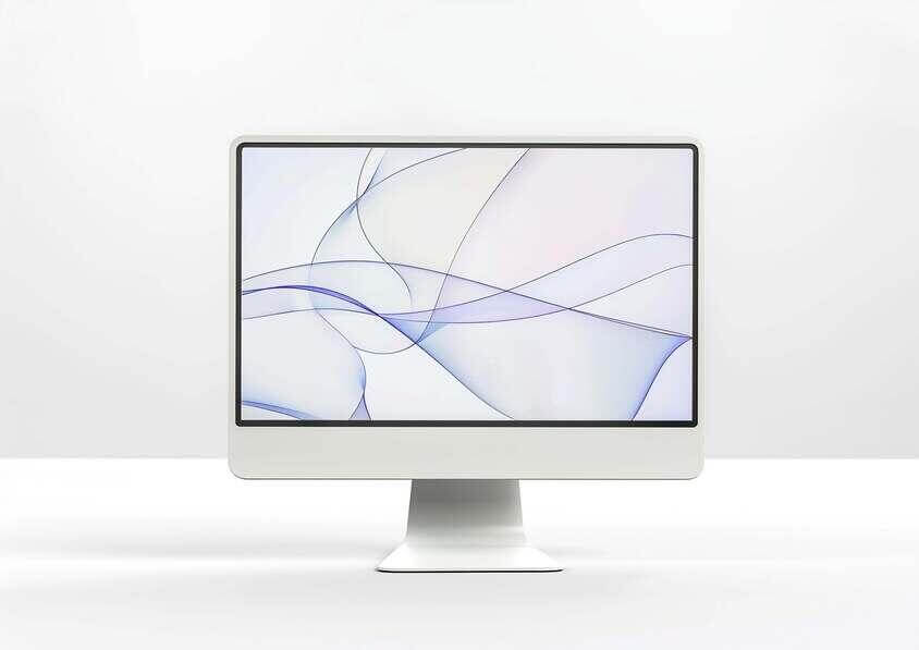 Download Abstract White Computer Monitor Display Mockups Online ...