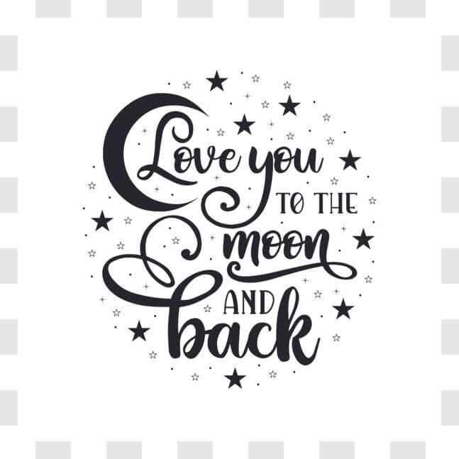Download Love You to the Moon and Back Calligraphy Lettering ...