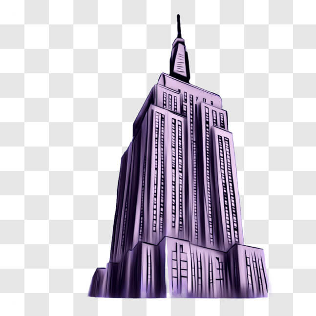 Download Purple Empire State Building in New York City PNGs Online ...