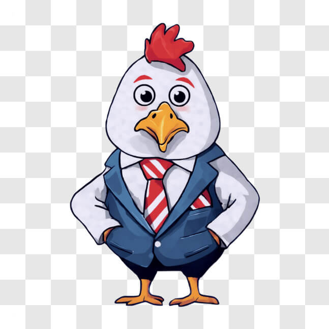 Download Chicken in an Elegant Suit and Tie Cartoons Online - Creative ...