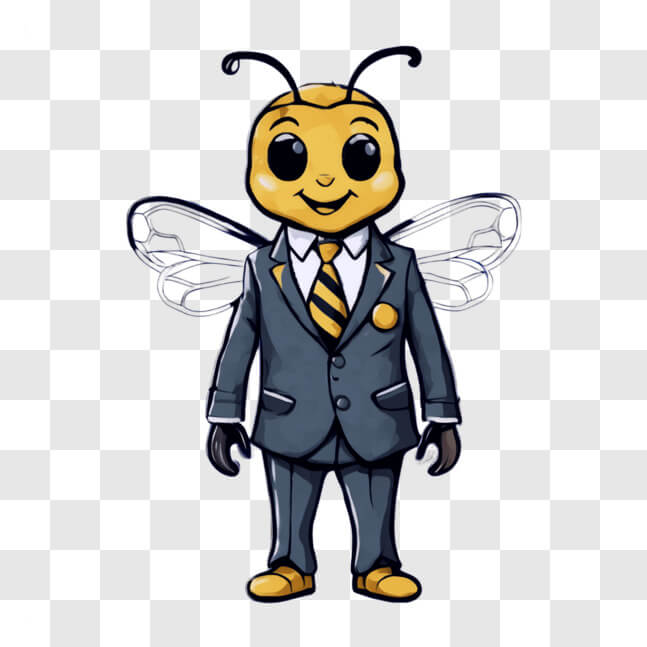 Download Cartoon Bee in Business Suit and Tie Cartoons Online ...