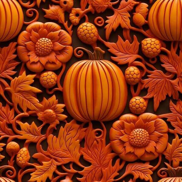 Download Seamless Autumn Pumpkin Pattern for Fall Decor Patterns Online ...