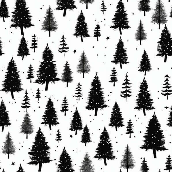Download Black and White Tree Pattern with Snowflakes Patterns Online ...