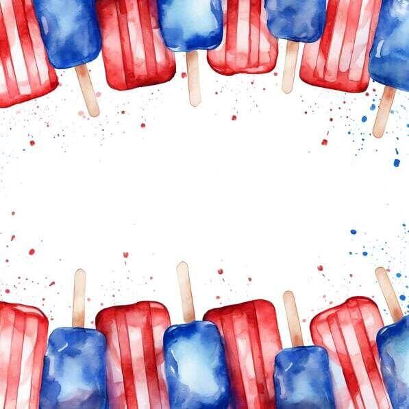 Download Patriotic American Flag Popsicle Watercolor Background ...