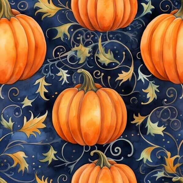 Download Orange Pumpkins Seamless Pattern for Fall and Holiday Season ...