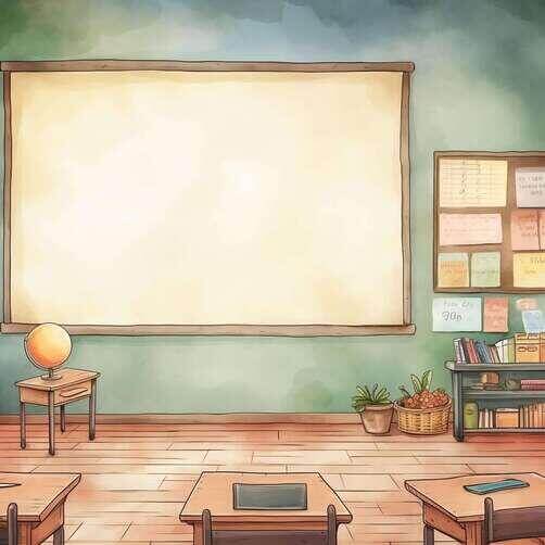Download Empty Classroom with Desks, Chairs, and Whiteboard Backgrounds ...