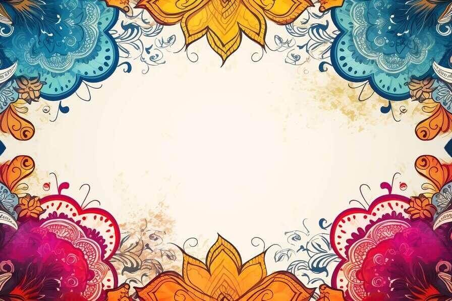Download Colorful Floral Frame Background Backgrounds Online - Creative ...