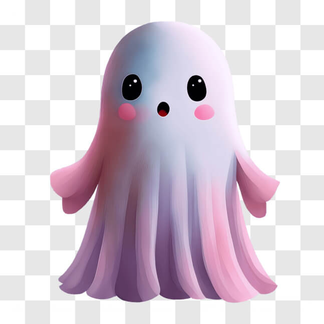 Download Happy Pink Ghost with Arms Outstretched PNGs Online - Creative ...