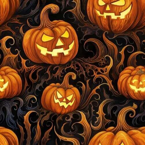 Download Seamless Pumpkin Pattern for Halloween Decor Patterns Online ...