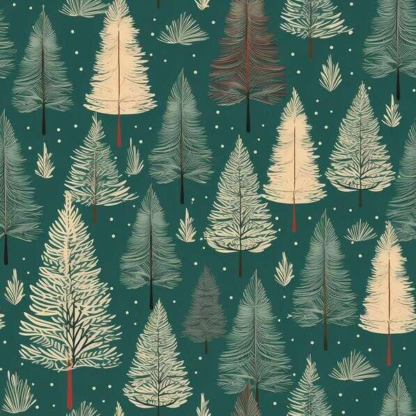 Download Seamless Pine Tree Pattern in Blue, Green, and Beige with ...