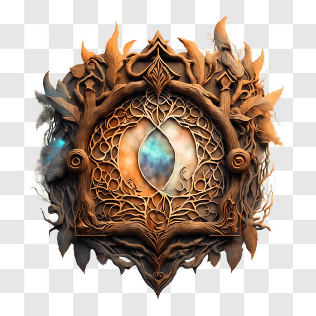 Download Fantasy Ornate Circular Frame with Eye Design PNGs Online ...