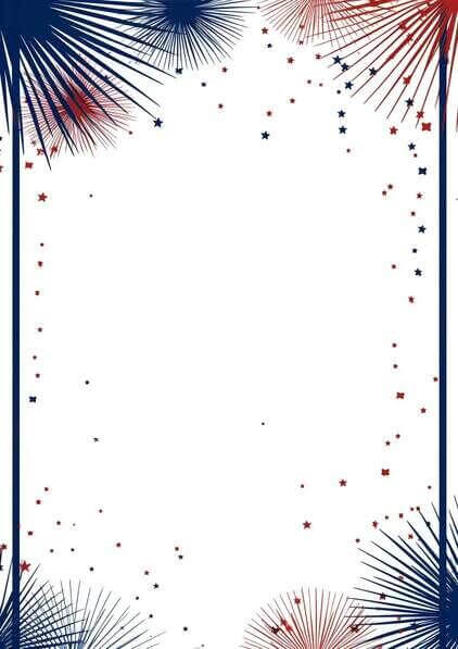 Download Patriotic Red, White, and Blue Fireworks Frame for 4th of July ...