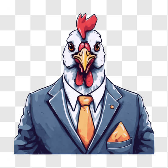 Download Elegant Chicken in Suit and Bow Tie Cartoons Online - Creative ...