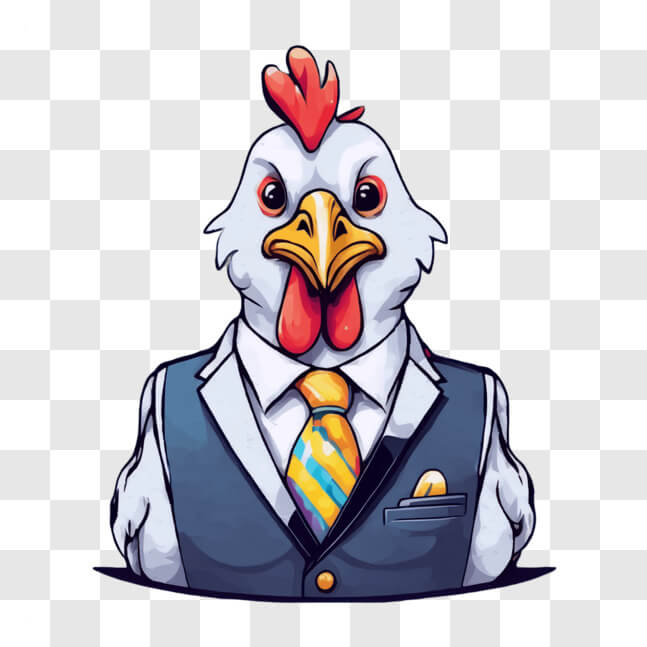 Download Cartoon Chicken in Business Attire Cartoons Online - Creative ...