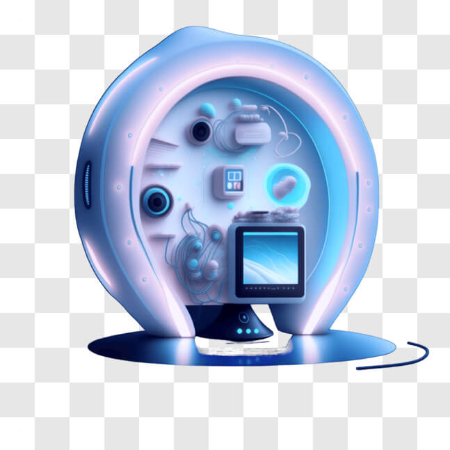 Download Futuristic Orb-shaped Device with Various Electronic Gadgets ...