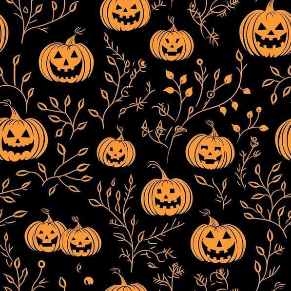 Download Seamless Pumpkin and Leaf Pattern for Halloween and Holidays ...