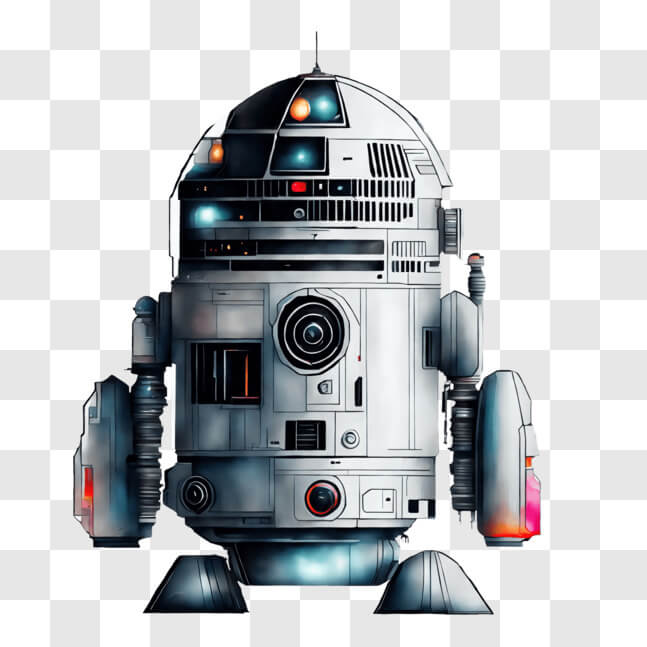 Download Star Wars R2D2 Robot with Lights PNGs Online - Creative Fabrica