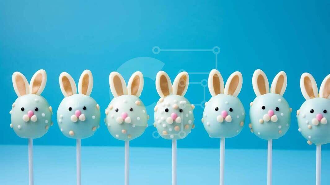 Adorable Easter Bunny Cake Pops for Your Spring Party stock photo ...