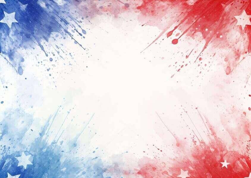 Download Patriotic Red, White, and Blue Paint Splashes Background ...