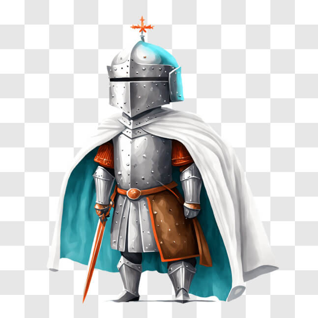 Download Medieval Armored Cartoon Character with Sword PNGs Online ...
