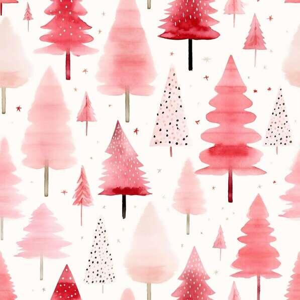 Download Pink Christmas Tree Seamless Pattern Patterns Online ...