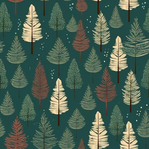 Download Seamless Pine Tree Pattern for Holiday Decor Patterns Online ...