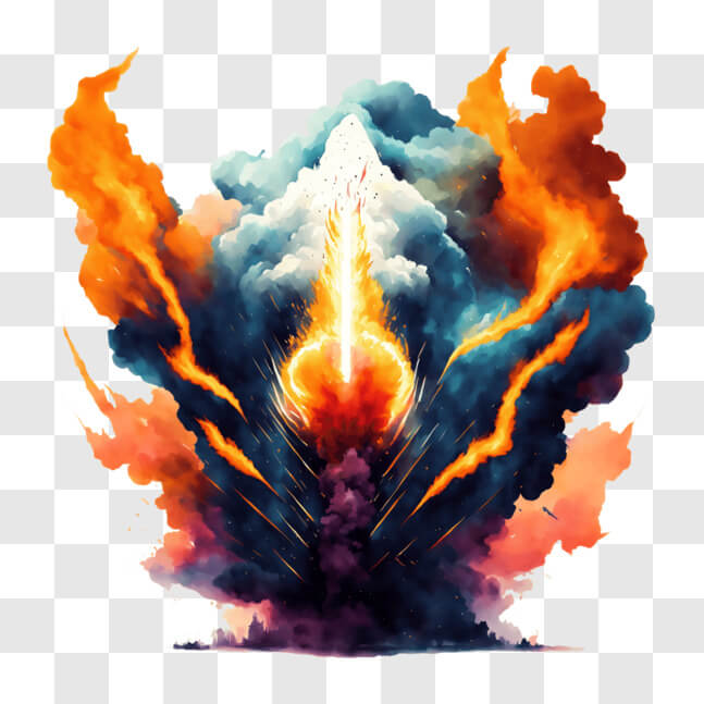 Download Colorful Fantasy Fireball Explosion PNGs Online - Creative Fabrica