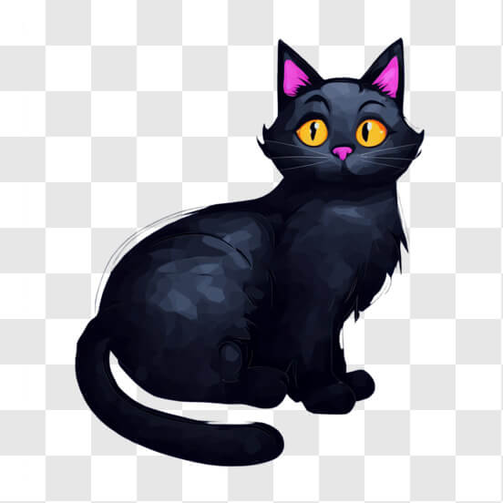 Download Happy Black Cat Ready for Halloween Cartoons Online - Creative ...