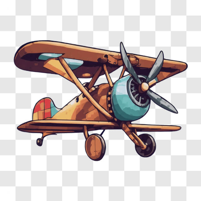 Download Vintage Airplane with Two Propellers on a Black Background ...