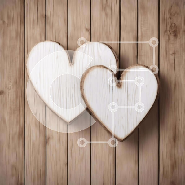 Download White Heart Shaped Wooden Plaques for Valentine's Day and ...