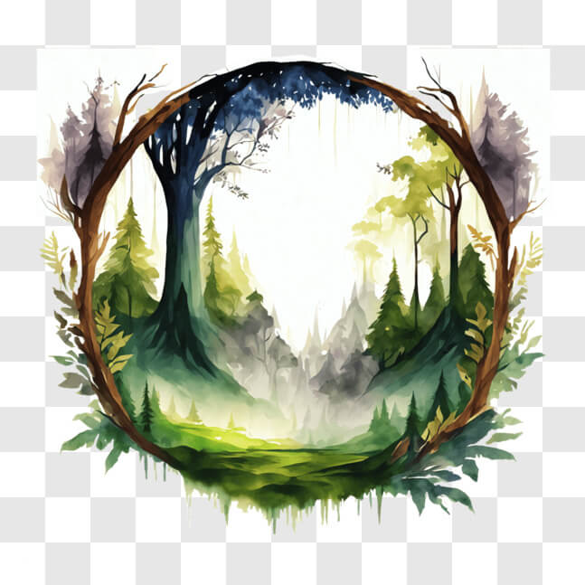 Download Circular Nature Frame Art Installation PNGs Online - Creative ...