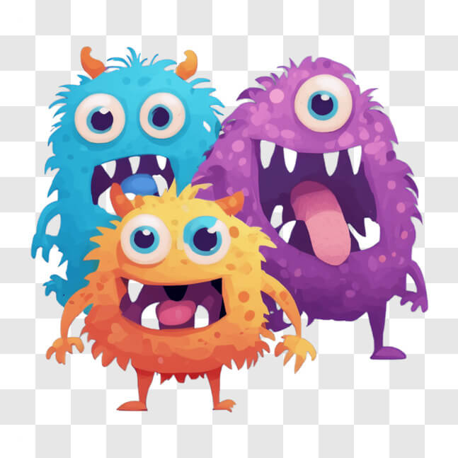 Download Colorful Monsters Advertisement for Children's Products ...