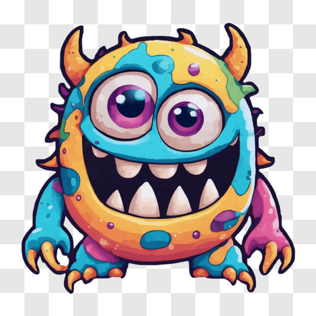 Download Colorful Cartoon Monster Illustration Cartoons Online ...