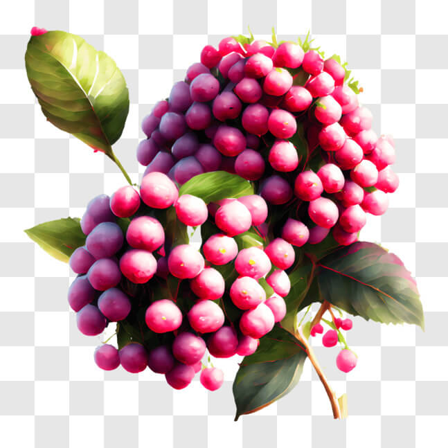 Download Cluster of Pink Berries on Evergreen Tree PNGs Online ...