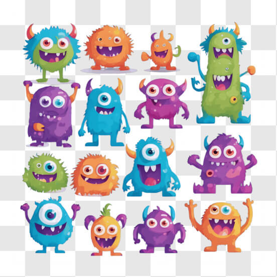 Cute Monsters Cartoon Images - Free Download on Creative Fabrica