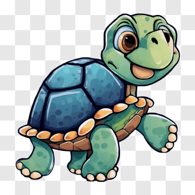 Download Cartoon Turtle Smiling and Walking Cartoons Online - Creative ...