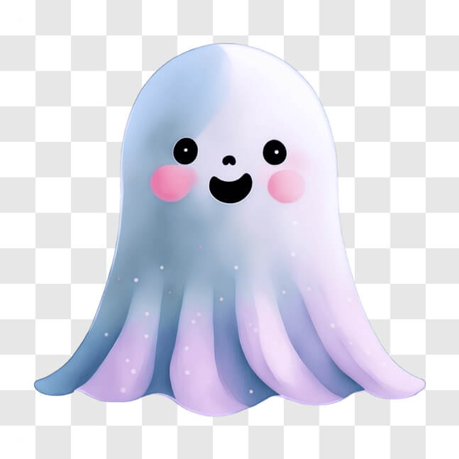 Download White Ghost with Pink Eyes and Purple Lips for Halloween Decor ...