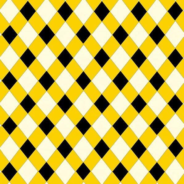 Download Yellow and White Checkered Pattern with Black Squares Patterns ...