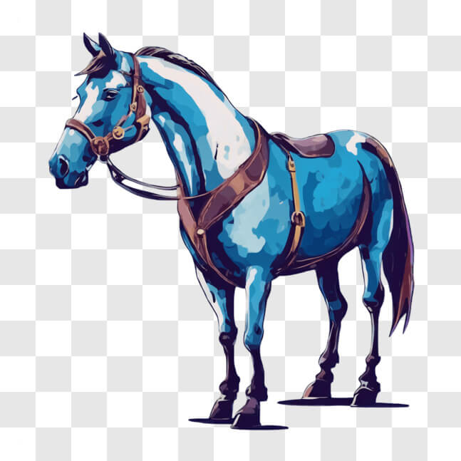 Descarga Caballo Azul Tranquilo en Primer Plano Cartoons En Línea ...