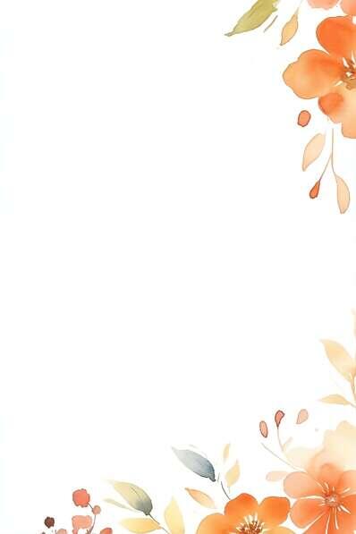 Download Orange and Yellow Floral Frame for Home or Office Decoration ...