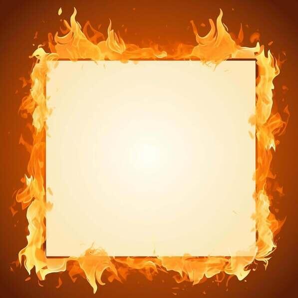 Download Fire Frame with Blank Space for Text or Photo Backgrounds ...