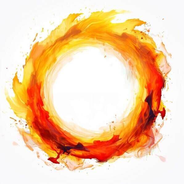 Download Abstract Painting of Red and Orange Fire Ring Backgrounds ...