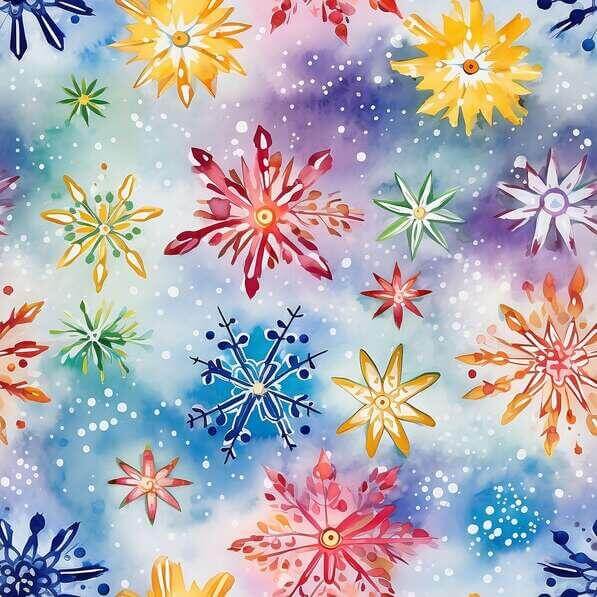 Download Colorful Snowflake Pattern for Holiday Decor Patterns Online ...